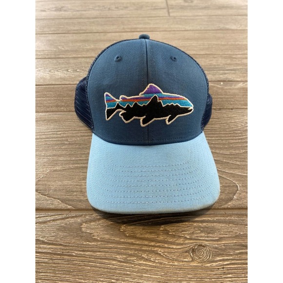 Snapback | Accessories | Patagonia Fish Logo Trucker Snapback Hat Nayv ...